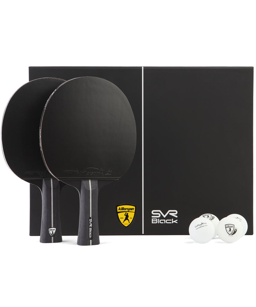 SVR 2U Black Ping Pong Paddle Set | Killerspin Table Tennis