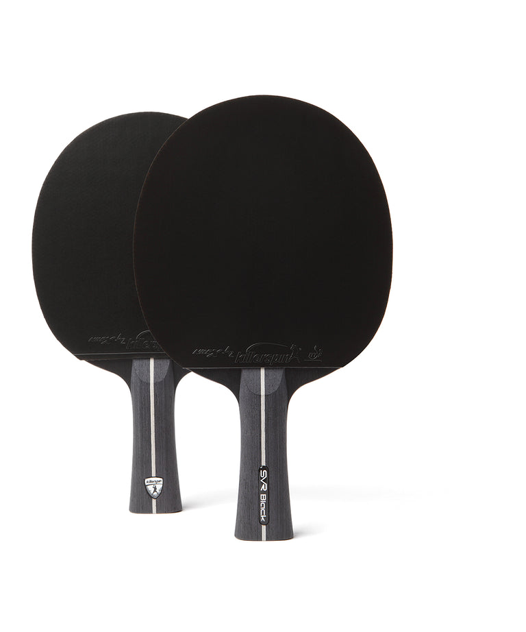 SVR 2U Black Ping Pong Paddle Set | Killerspin Table Tennis